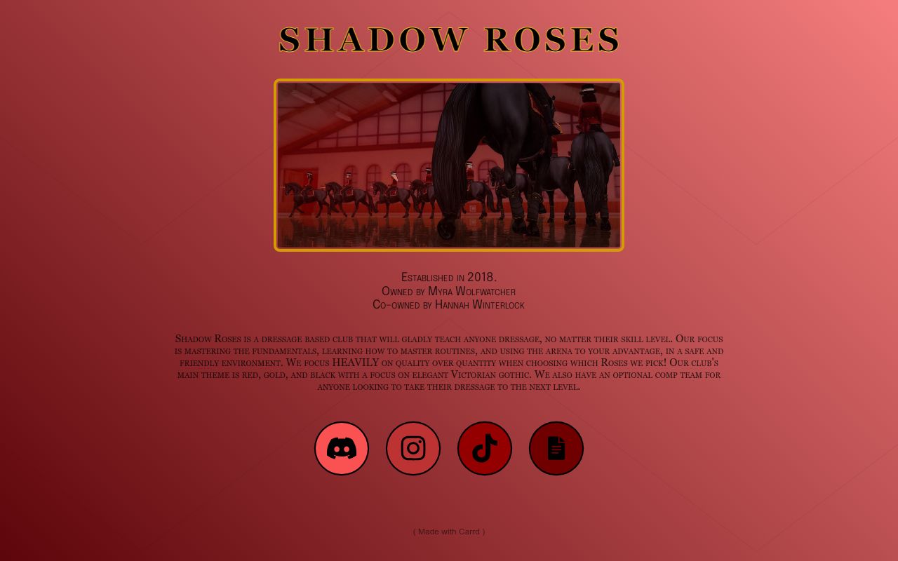 Shadow Roses Carrd